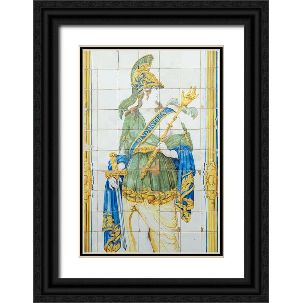 McRoberts, Julien 17x24 Black Ornate Wood Framed with Double Matting ...