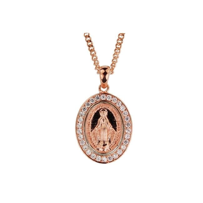 McVan JR800 0.87 x 0.64 x 0.1 in. Rose Gold Sterling Silver Miraculous Medal - Walmart Business ...