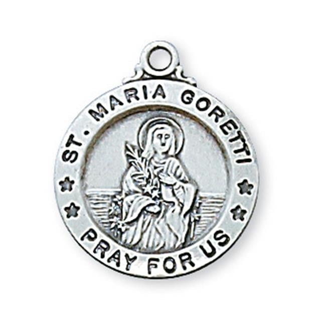 McVan L700MG 0.75 x 0.63 x 0.6 in. Sterling Silver St. Maria Goretti ...