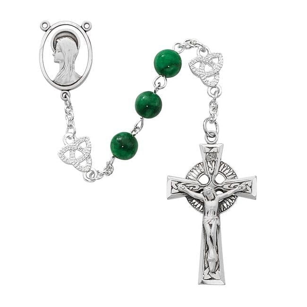 McVan R524LF 8 mm Irish Jade Glass Rosary - Walmart.com