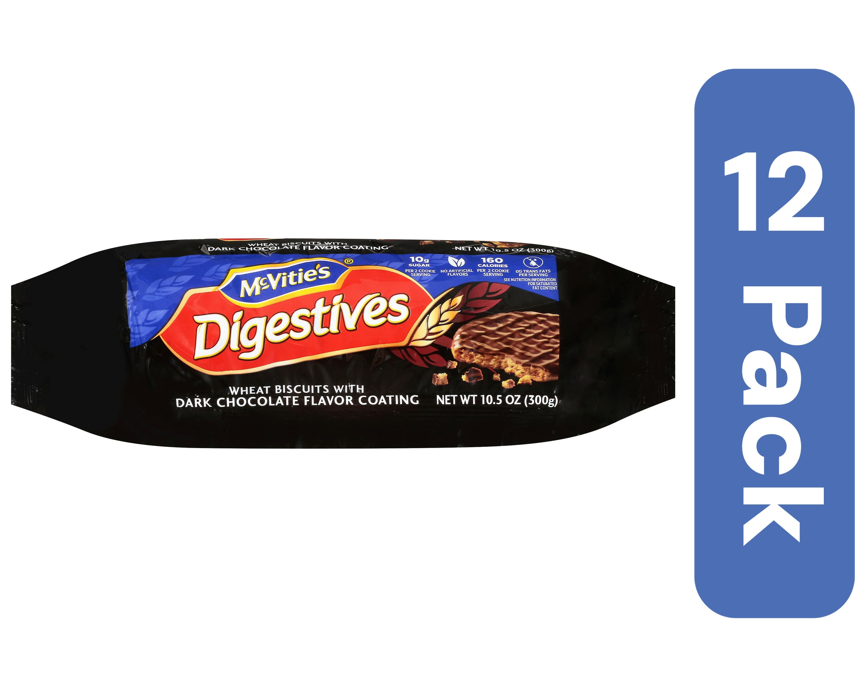 McVitie's Digestive Chocolate Dipped 10.5 oz (Pack Of 12) - Walmart.com