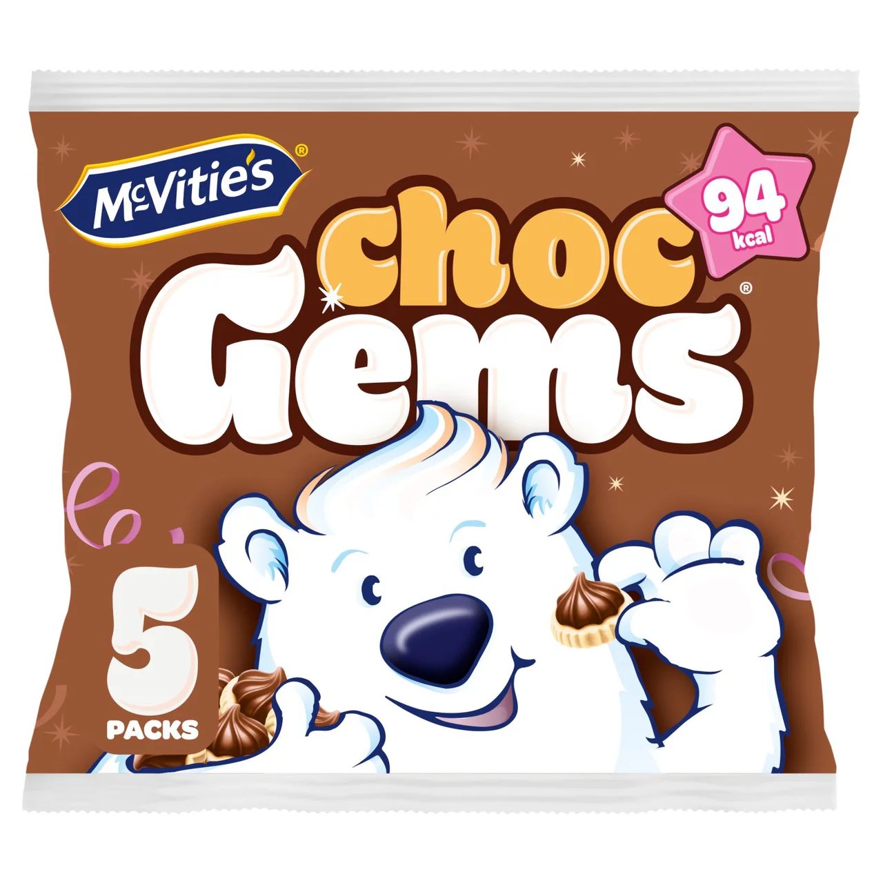 McVitie's Iced Gems Chocolate Biscuits - Pack of 2 (10 Mini Packs in ...