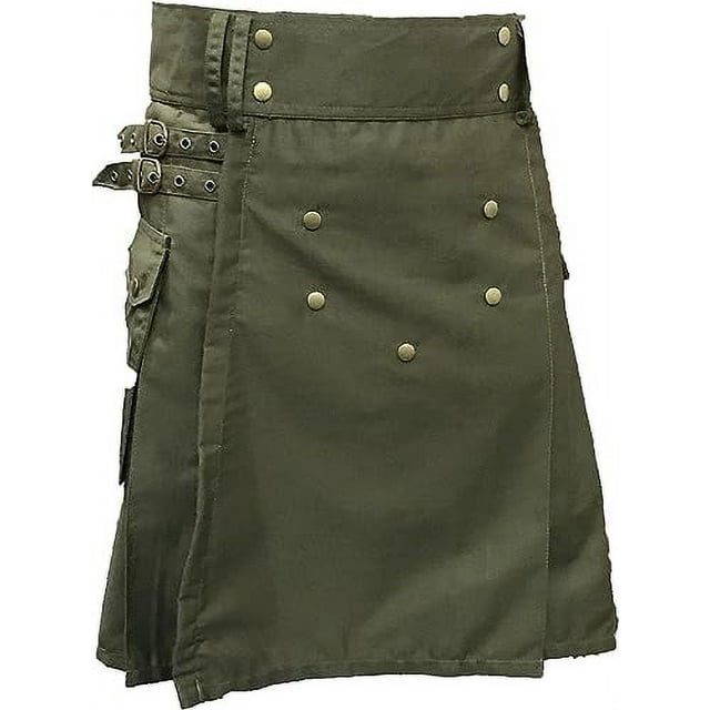 McWilliams Kilts for Men, Active Men's Deluxe Black Hybrid Sport Utility Kilt, Scottish Men ...