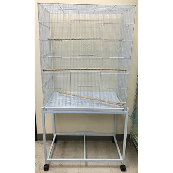 Mcage 2-Shelves Rolling Stand for 30" x 18 x 18 H Bird Flight Cages ...