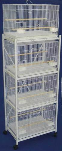 Mcage 4-Tiers Rolling Stand for 24"x16"x16"H Size Aviary Bird Fight ...