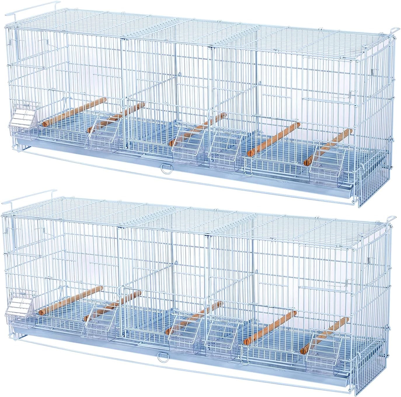 Mcage Extra Large Bird Cage, 38'' x 11'' x 15'', Lockable, Stack and ...