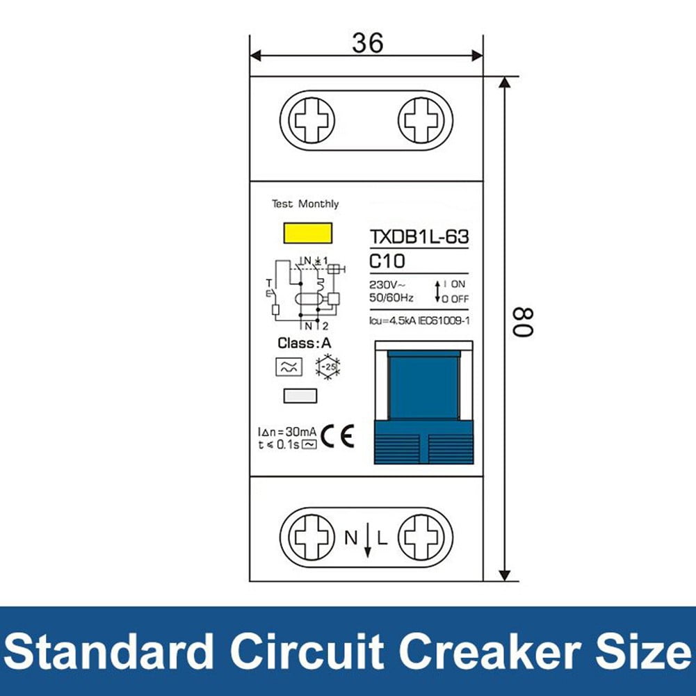 Mcb Rccb Rcd Type A/Ac Rcbo Dpnl Residual Current Circuit Breaker Ac ...