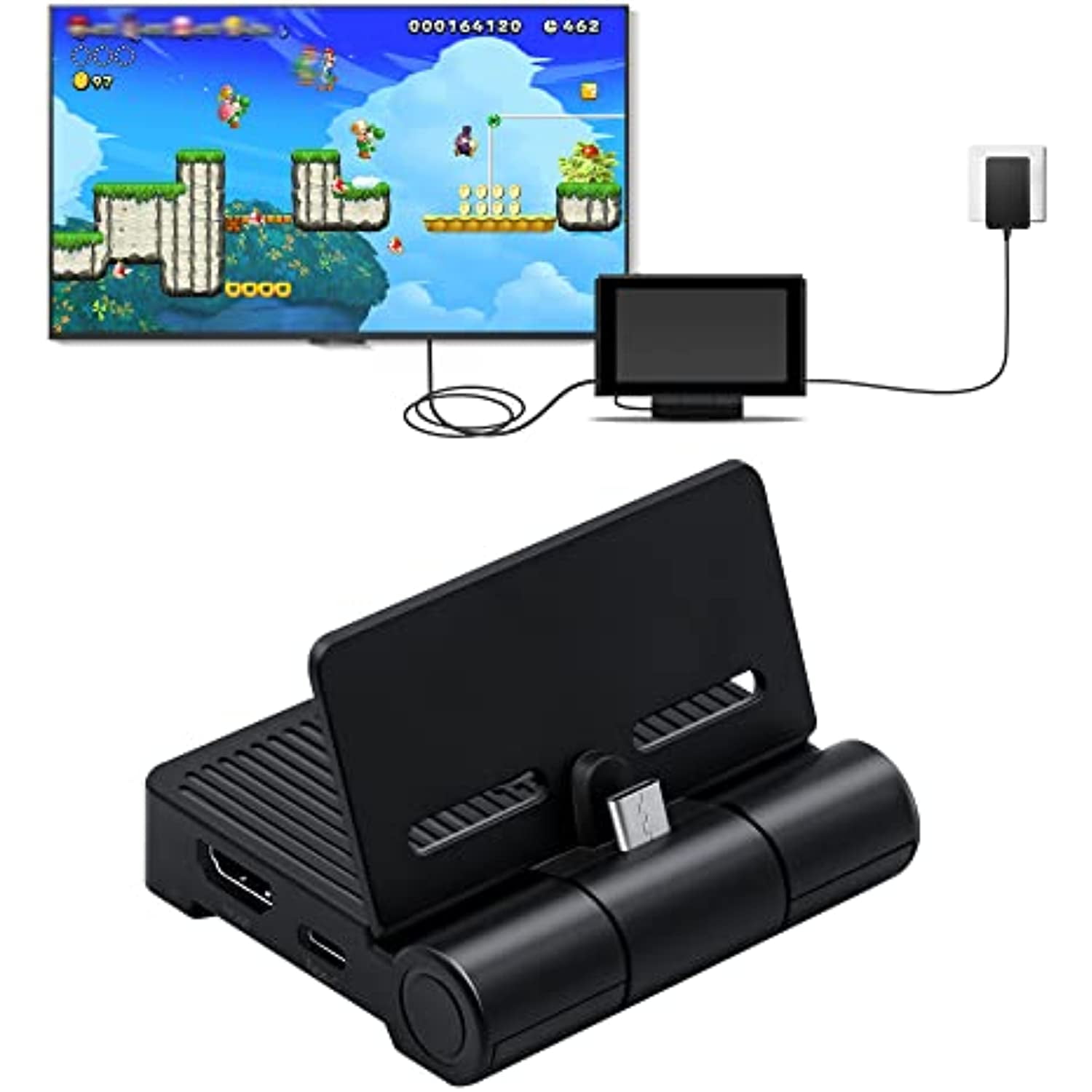 Mcbazel Nintendo Switch Charger Dock, HDMI USB 3.0 Base, Portable ...