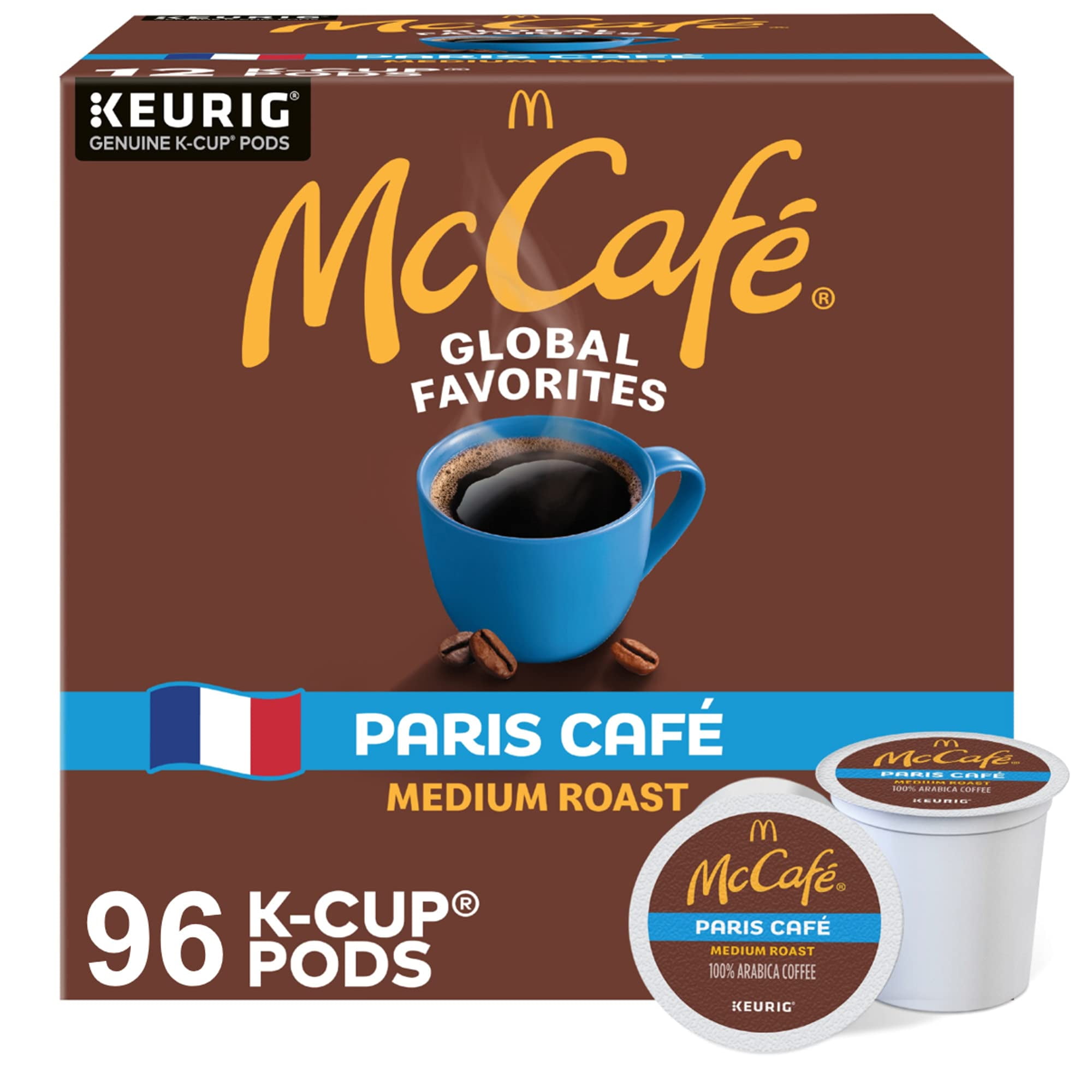McCafe Paris Café, Single Serve Coffee Keurig K-Cup Pods, Medium Roast Coffee, 96 Count ...