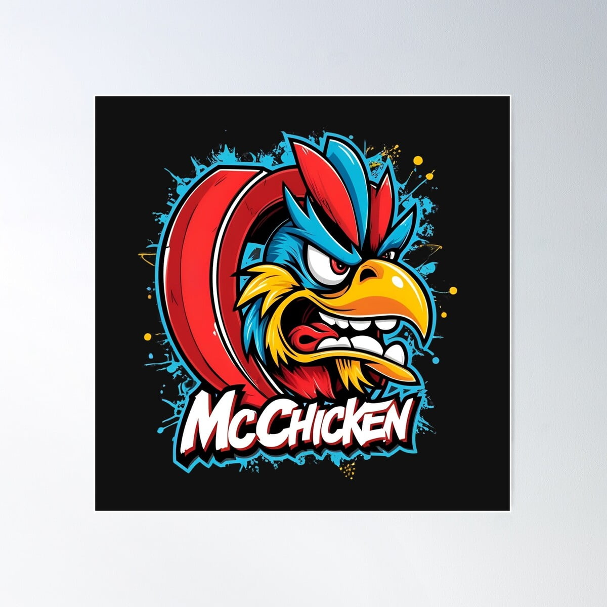 Mcchicken Streetwear Design - Graffiti Style With Dynamic Colors Poster ...
