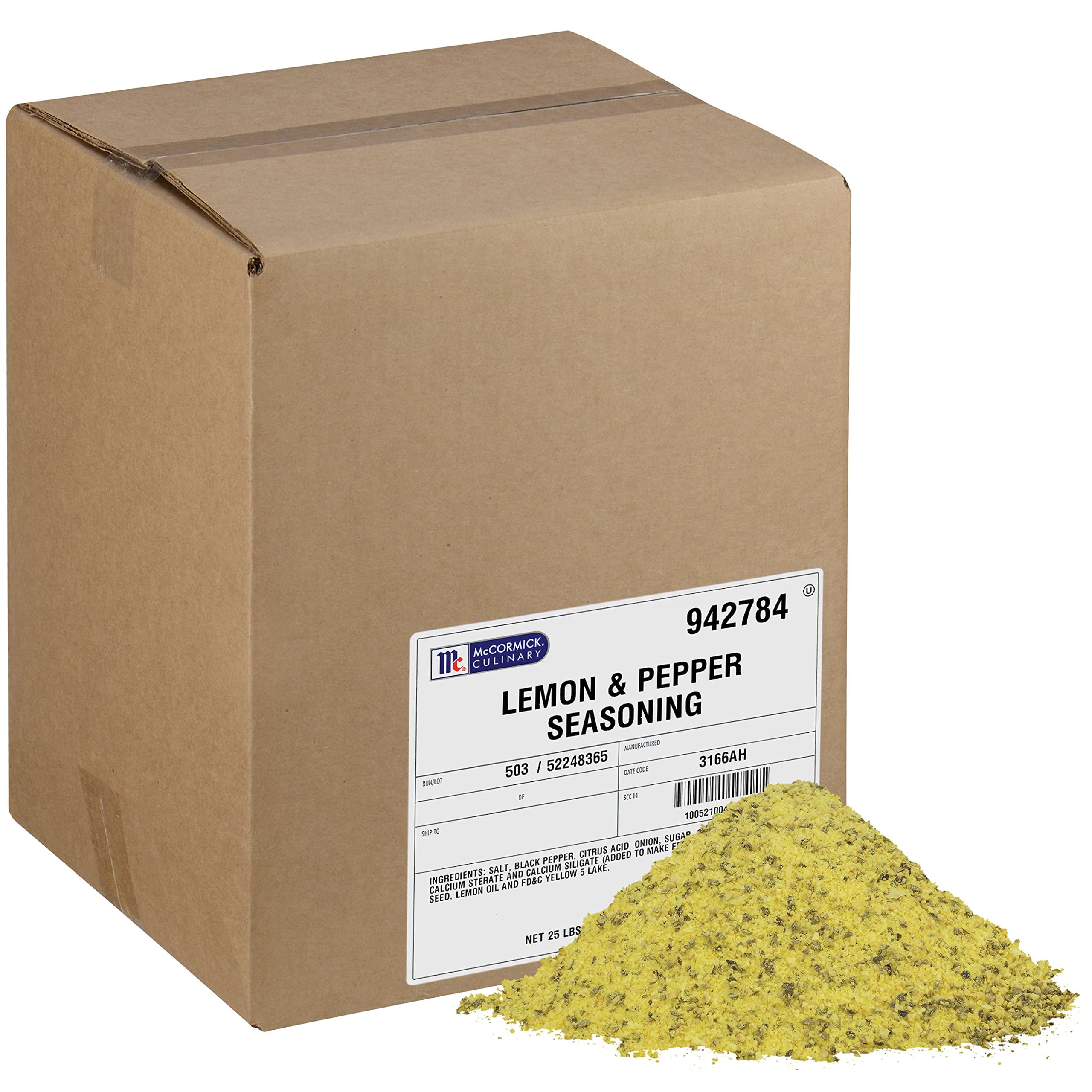 Mccormick Culinary Lemon & Pepper Seasoning Salt, 25 Lb - One 25 Pound ...