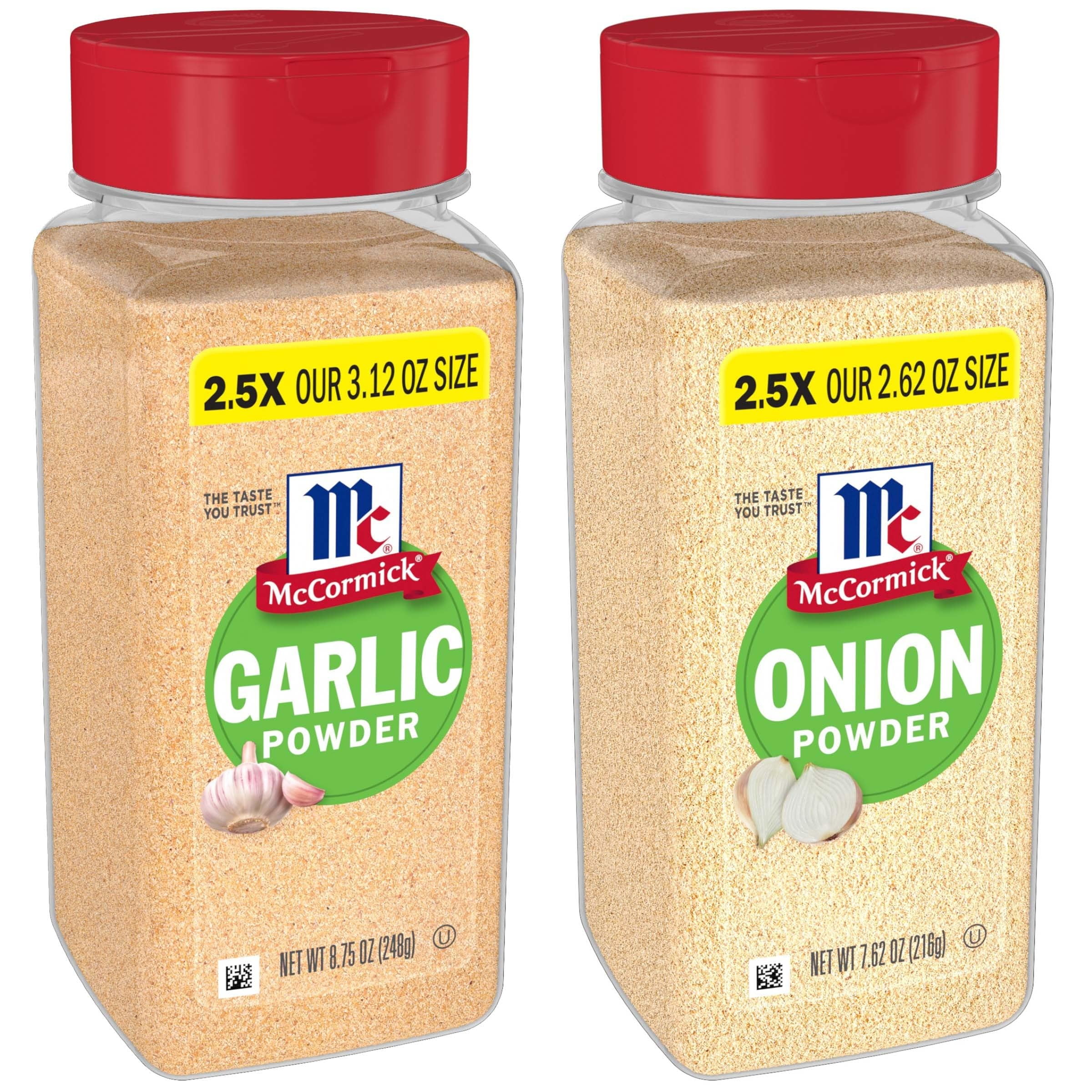 Mccormick Garlic Powder, 8.75 Oz And Mccormick Onion Powder, 7.62 Oz ...