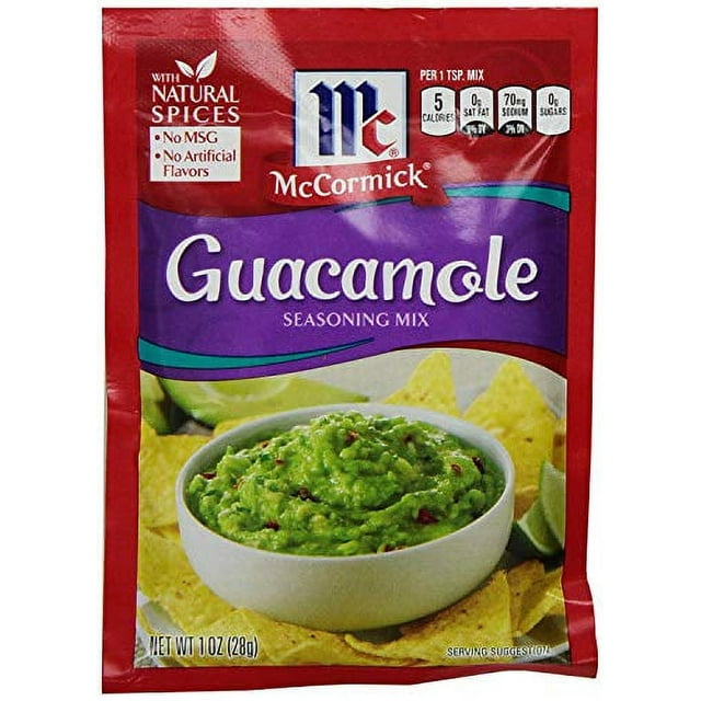 McCormick Guacamole Spice Avocado Seasoning Mix, 1oz. Dip (9 Packets ...