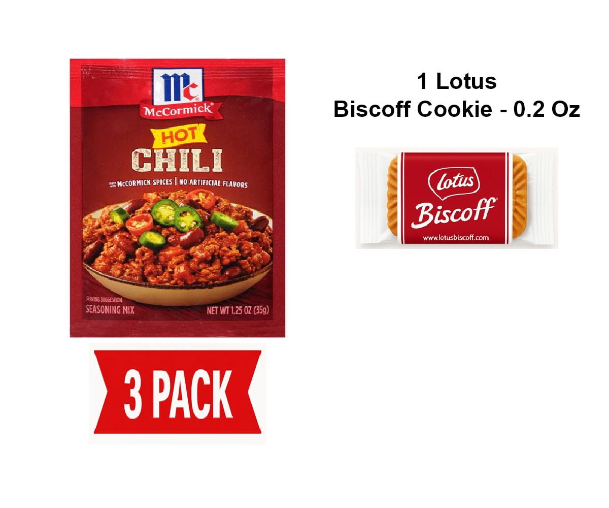 Mccormick Hot Chili Seasoning Mix, 1.25 Oz - Pack Of 3 & Lotus Biscoff ...