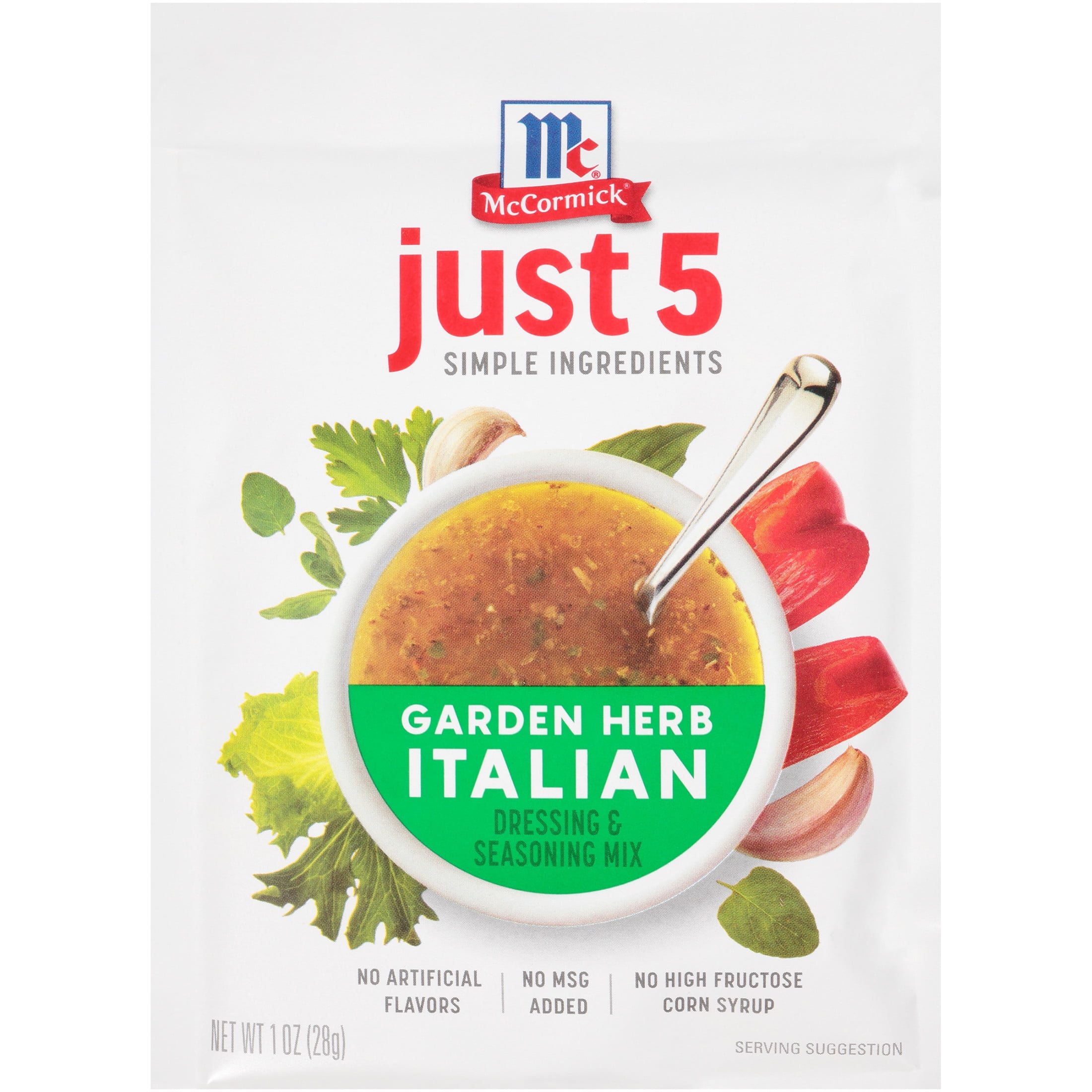 McCormick Garden Herb Italian Dressing & Seasoning Mix, 1.0 oz Packet ...