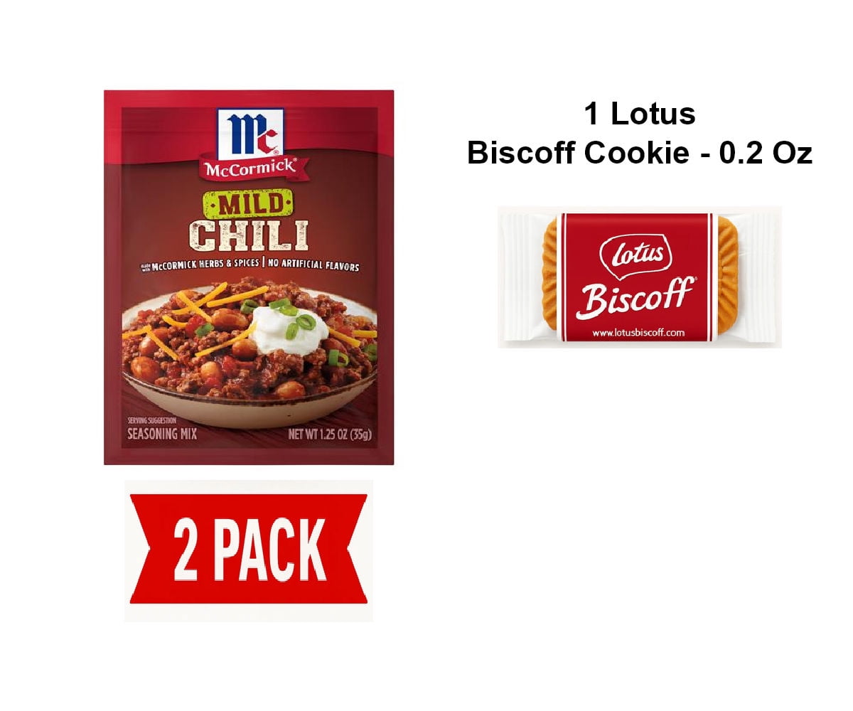 Mccormick Mild Chili Seasoning Mix, 1.25 Oz - Pack Of 2 & Lotus Biscoff ...