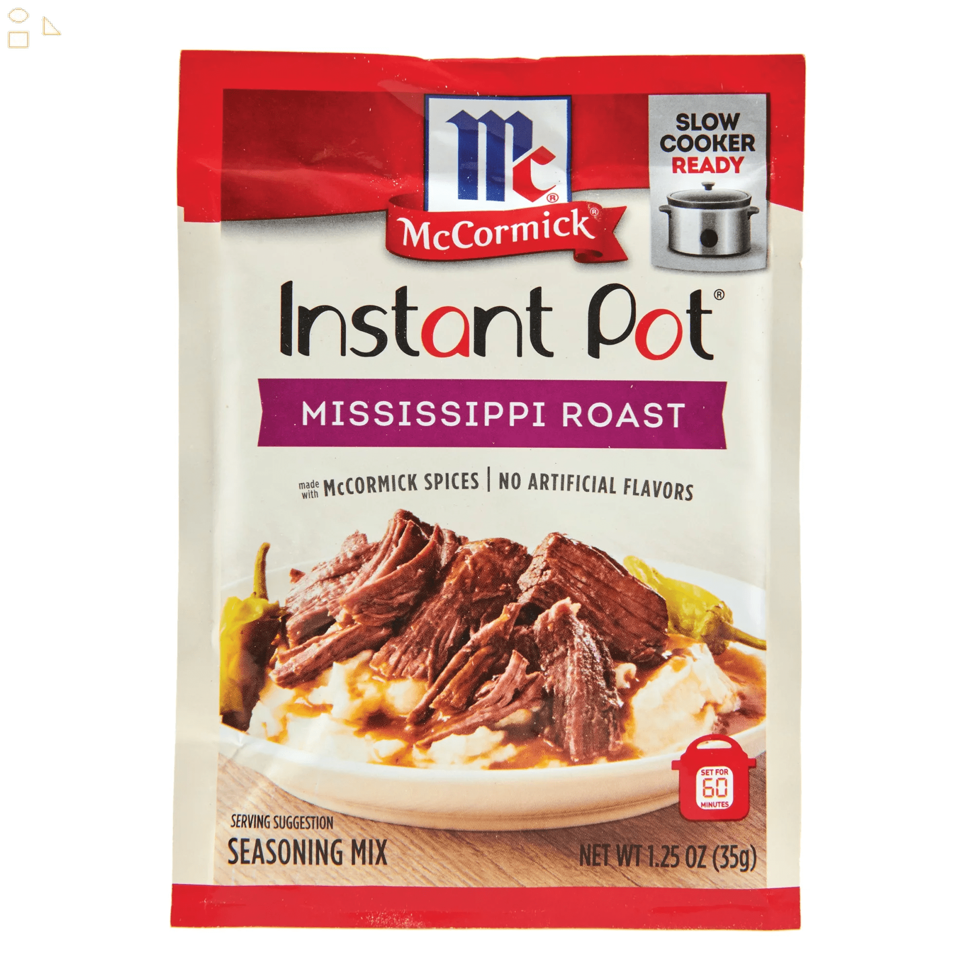 Mccormick Mississippi Roast Instant Pot Seasoning Mix, 1.25 Oz Envelope ...