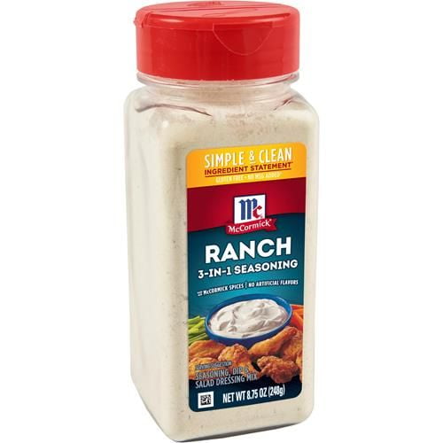 Mccormick Ranch 3-In-1 Seasoning, Dip & Salad Dressing Mix, 8.75 Oz ...