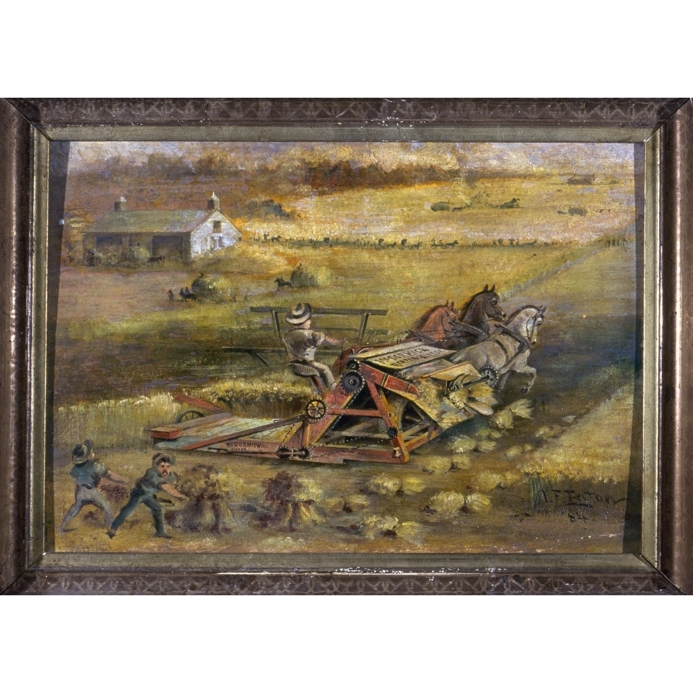Mccormick Reaper 1884. Ndemonstration Of A Mccormick Reaper And Binder ...