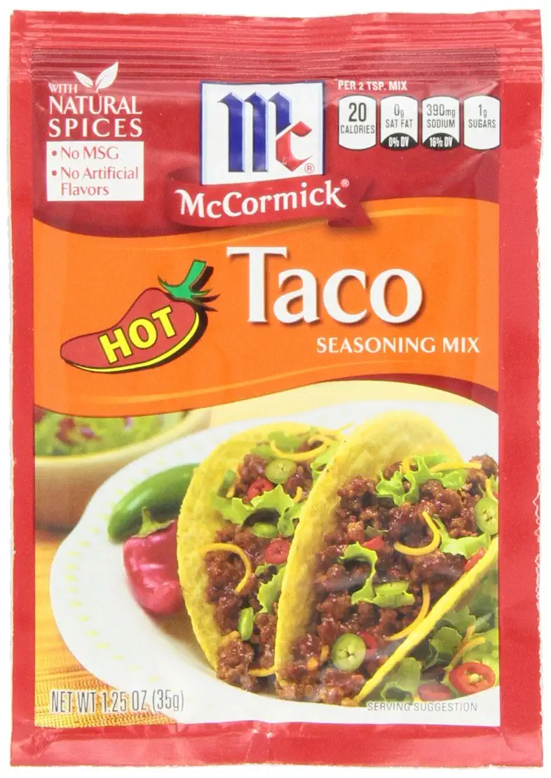 Mccormick Taco, Hot, 1.25-Ounce (Pack Of 12) - Walmart.com