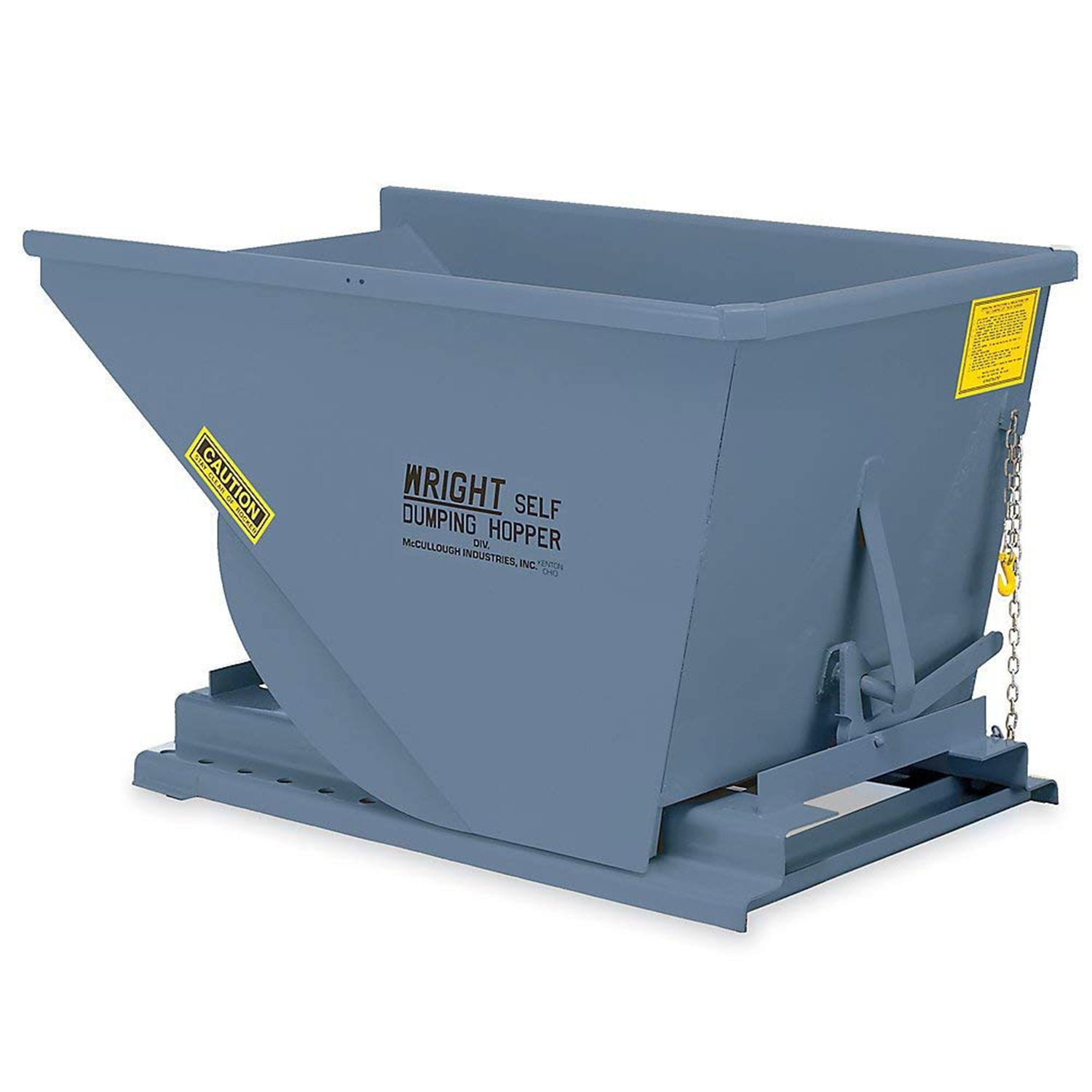 Medium Duty Self Dumping Forklift Hopper, 1 Cu Yd, Gray - Walmart.com
