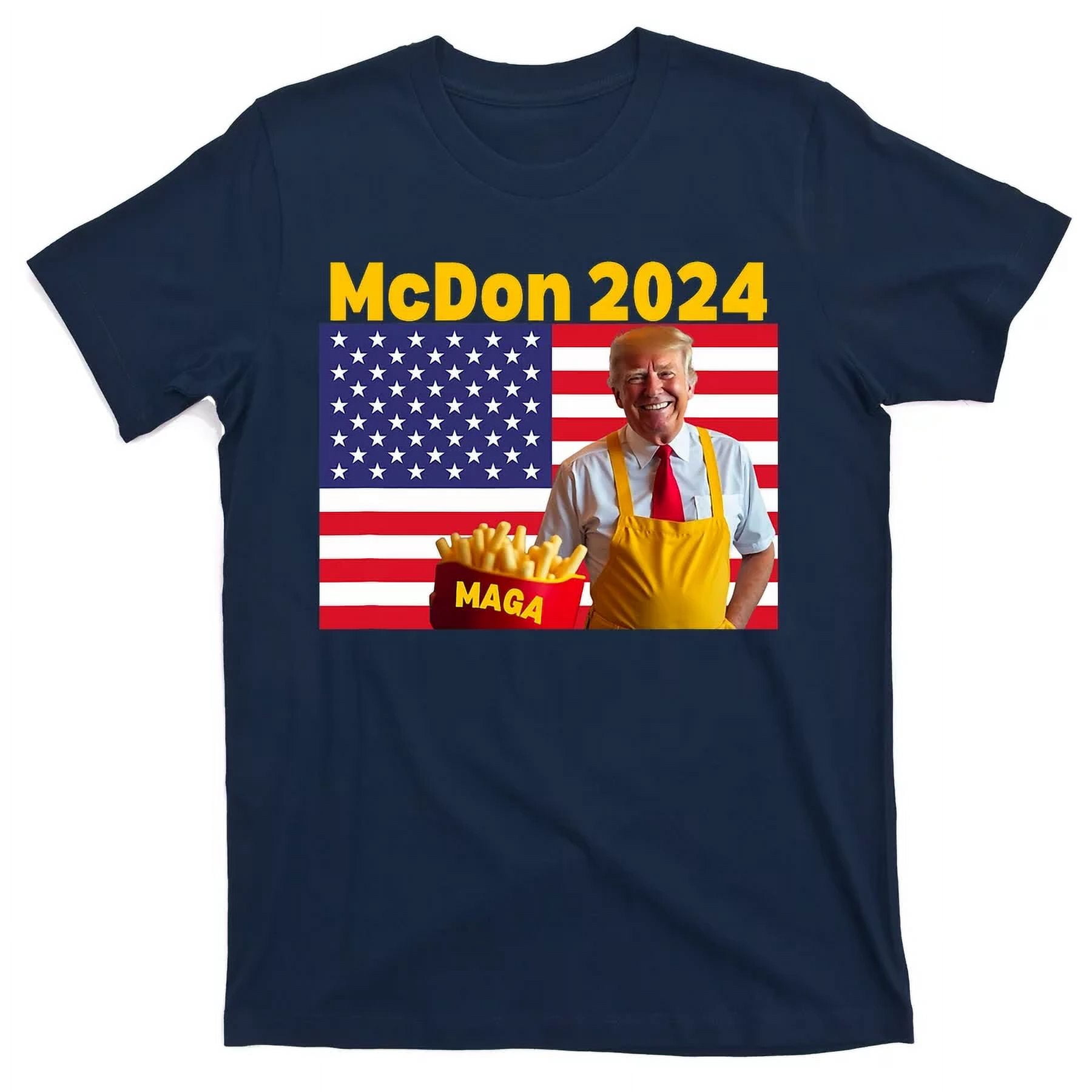 Mcdon 2024 Donald Trump Election Cookie Fries Fast Food T-Shirt ...
