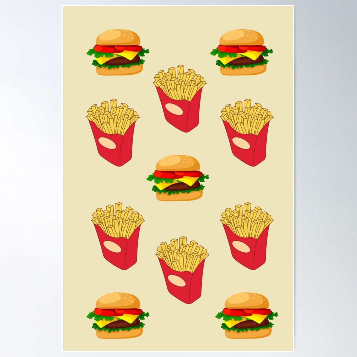 Mcdonald'S Burger Design - Fast Food Joke Poster Wall Art, Modern Wall ...