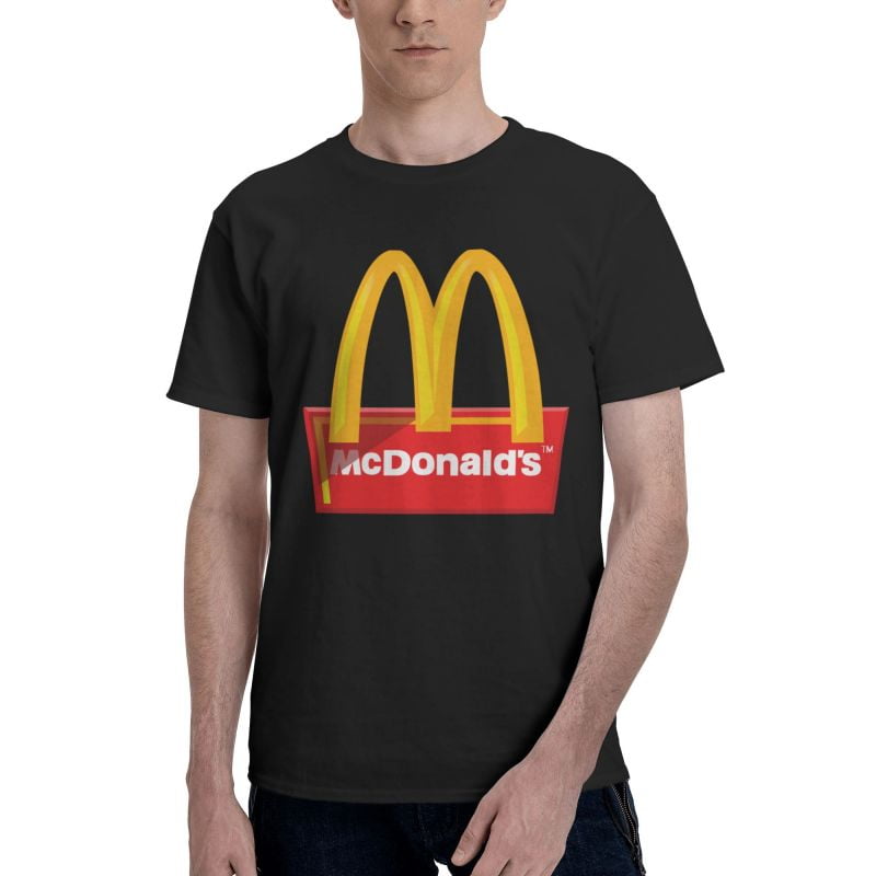Mcdonald'S Logo Men'S Basic Short Sleeve T-Shirt Vogue Black Xx-Large ...