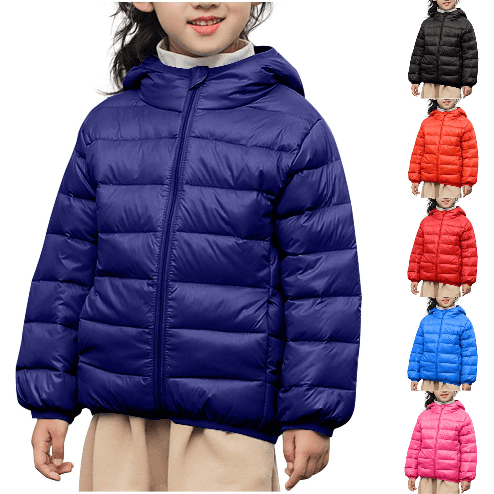 Mceream Boys and Girls Hooded Puffer Jackets Winter Coat with Pockets ...