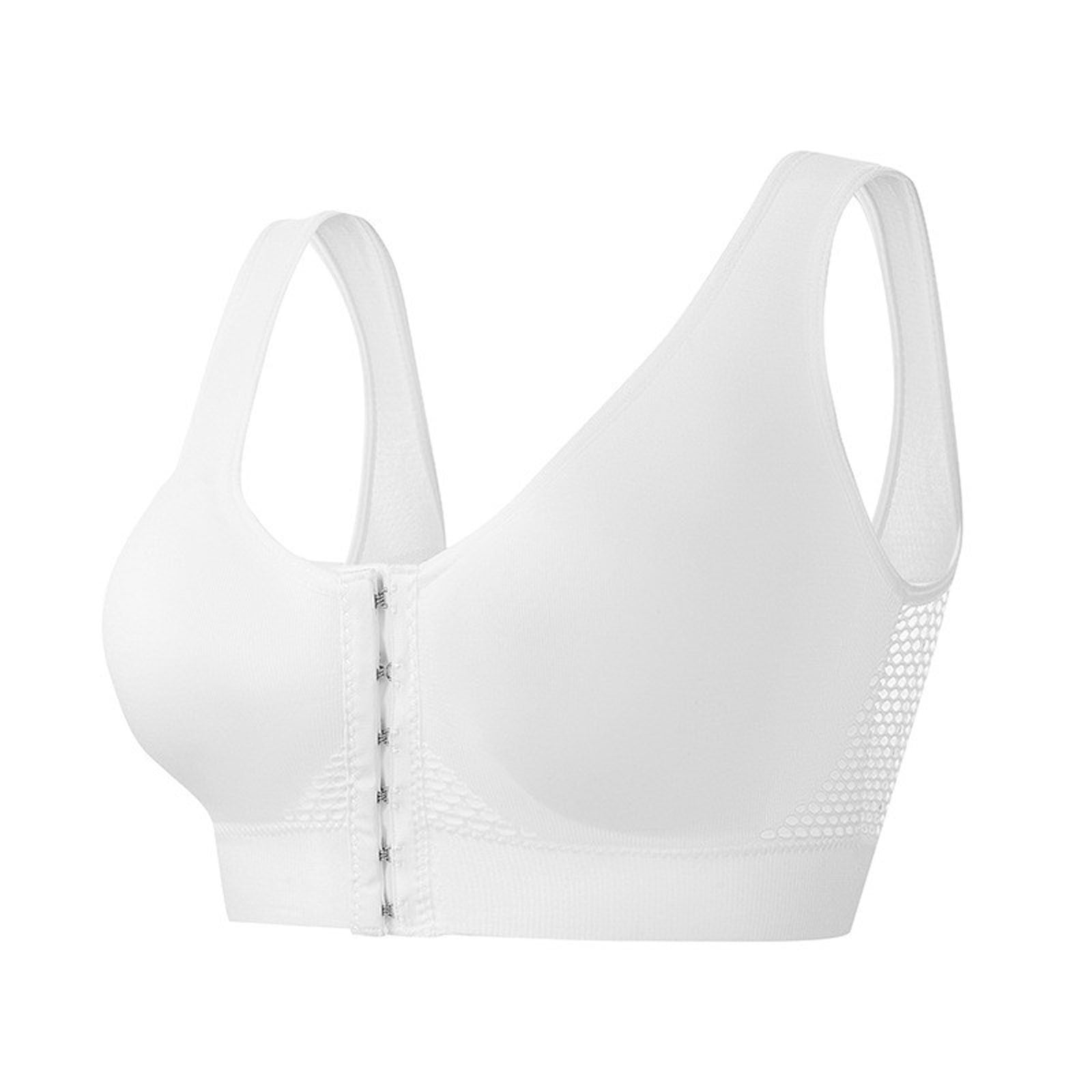Mceream Sports Bras for Women Front Closure Plus Size Comfy Convenient ...