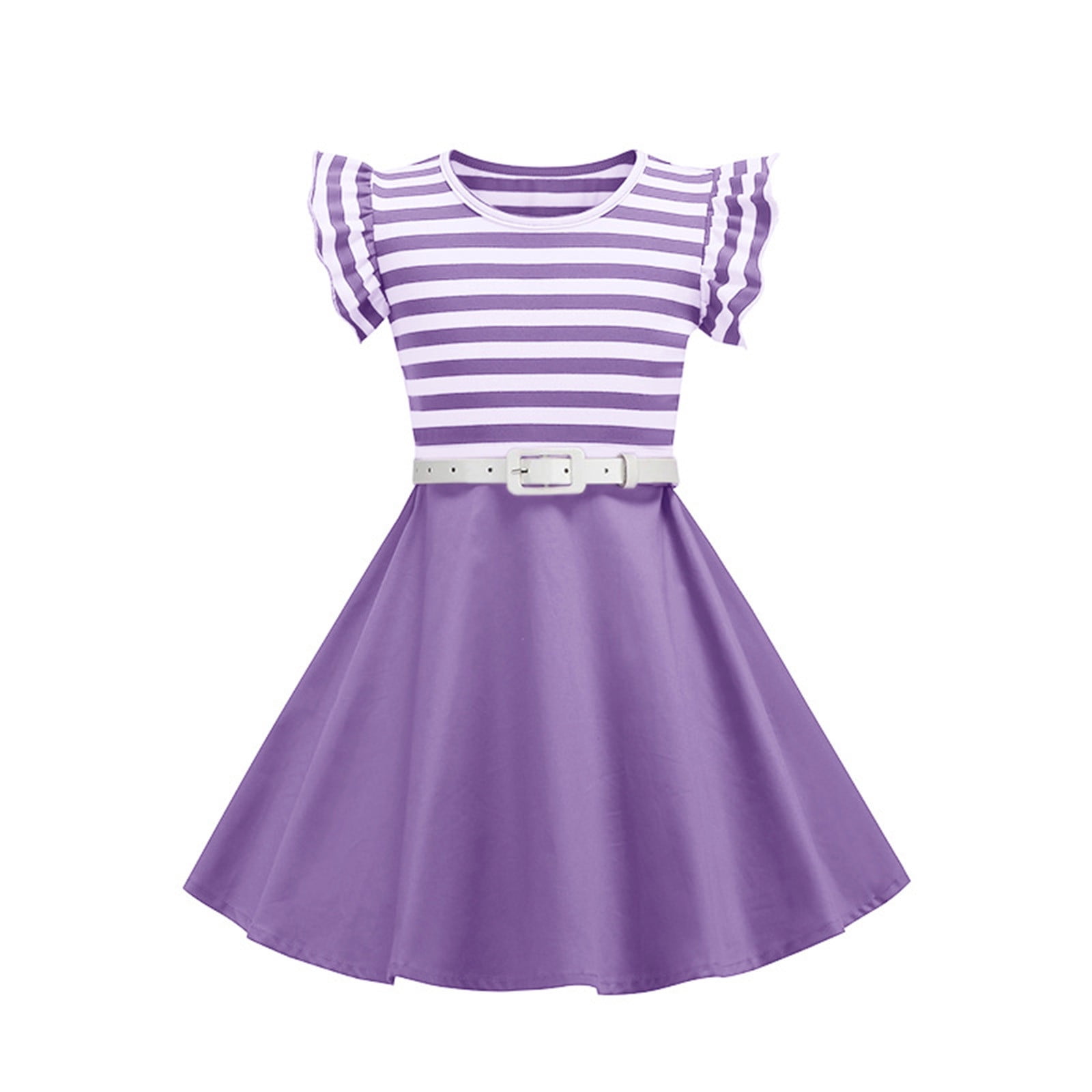 Mceream Teen Girl Dresses Sparkly Crewneck Cute Casual High Waist A ...