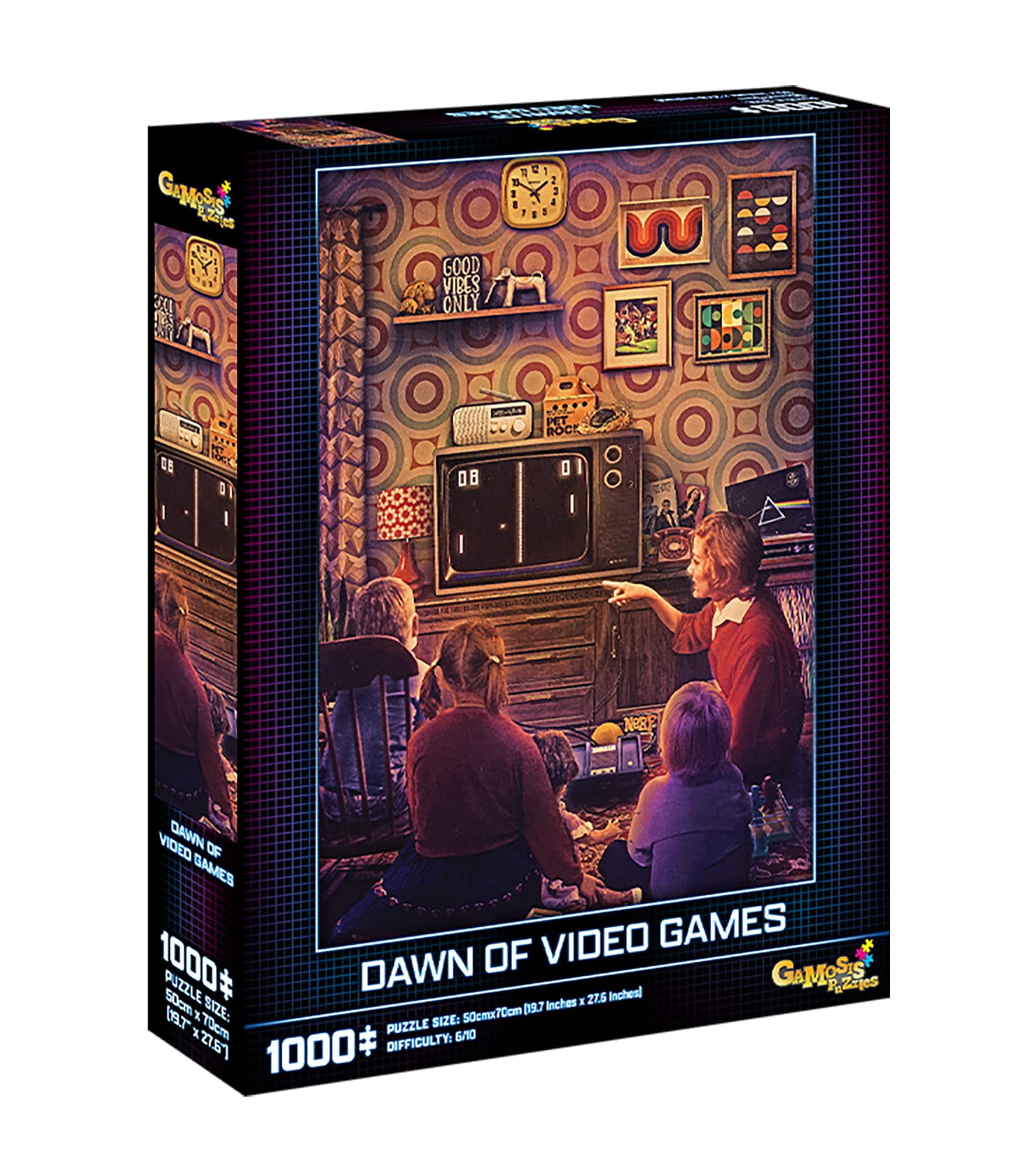 Mchezo 70's Nostalgia Puzzle: Dawn of Video Games, 1000-Piece Jigsaw ...