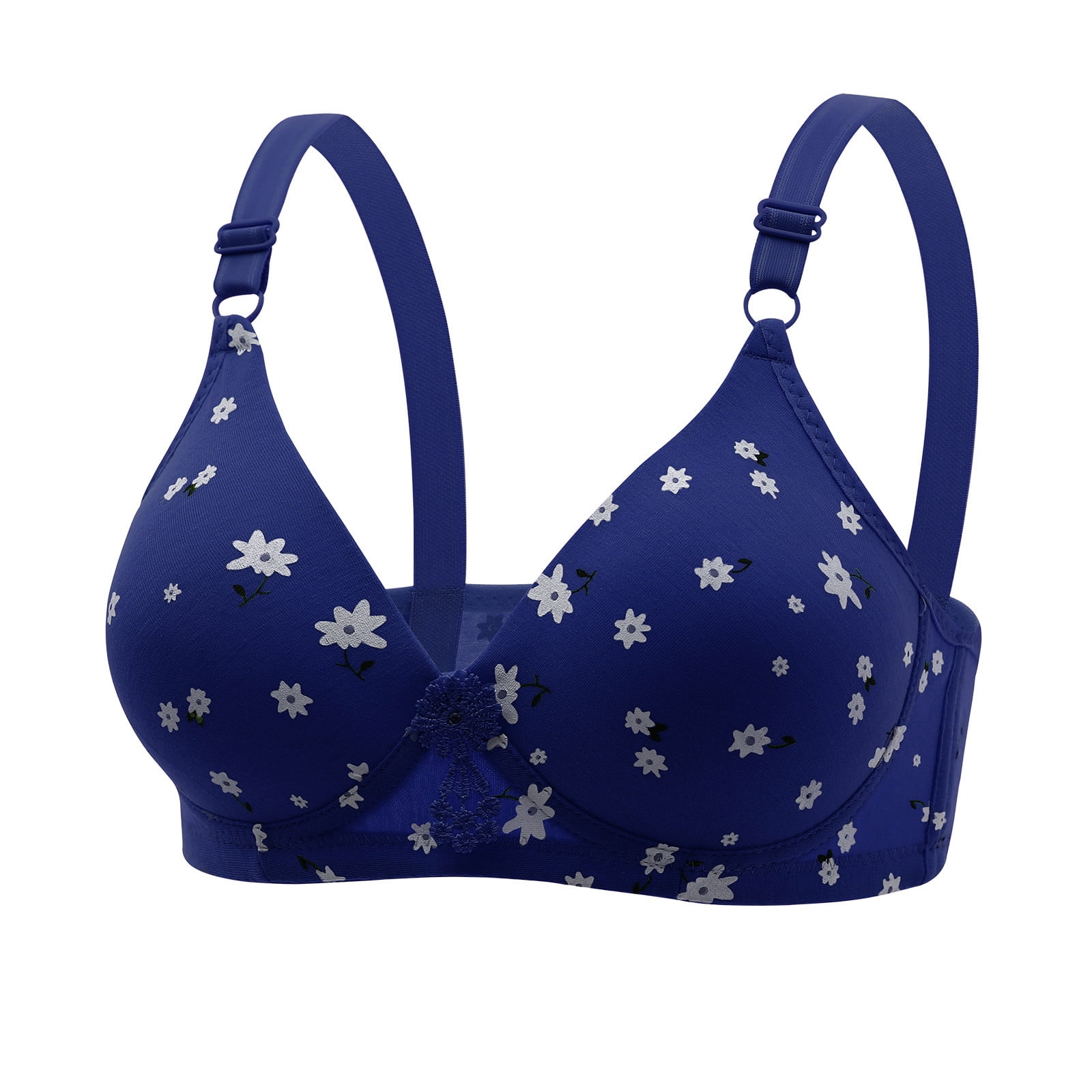Mchoice Bras For Women 2025 No Underwire Comfort Seamless Bra Push Up V Neck Solid Color Loose