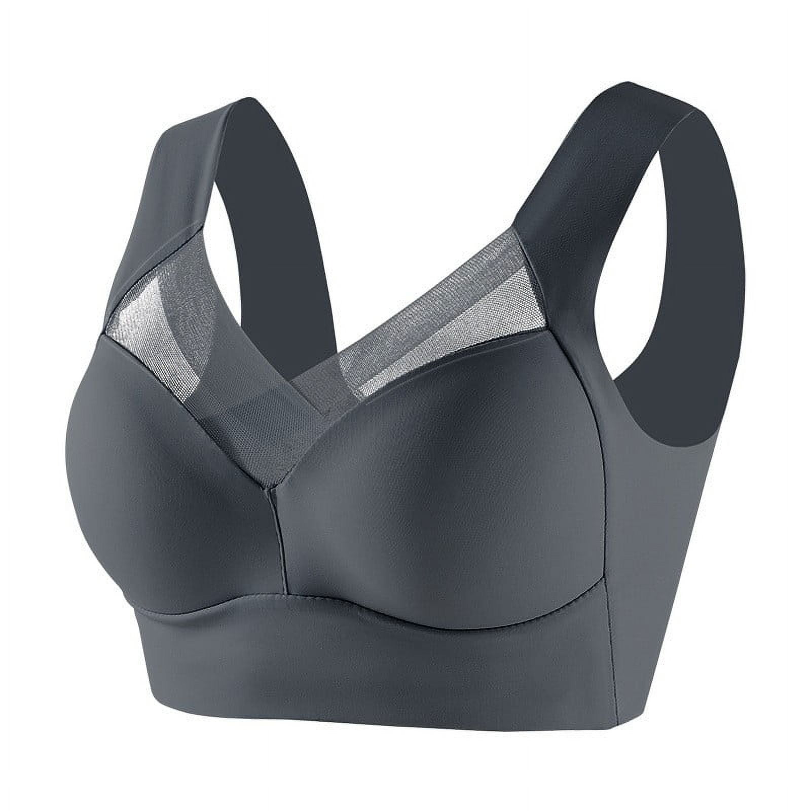 Mchoice Sports Bras for Women Mesh Gathered Plus Size Bra Yoga Hollow ...