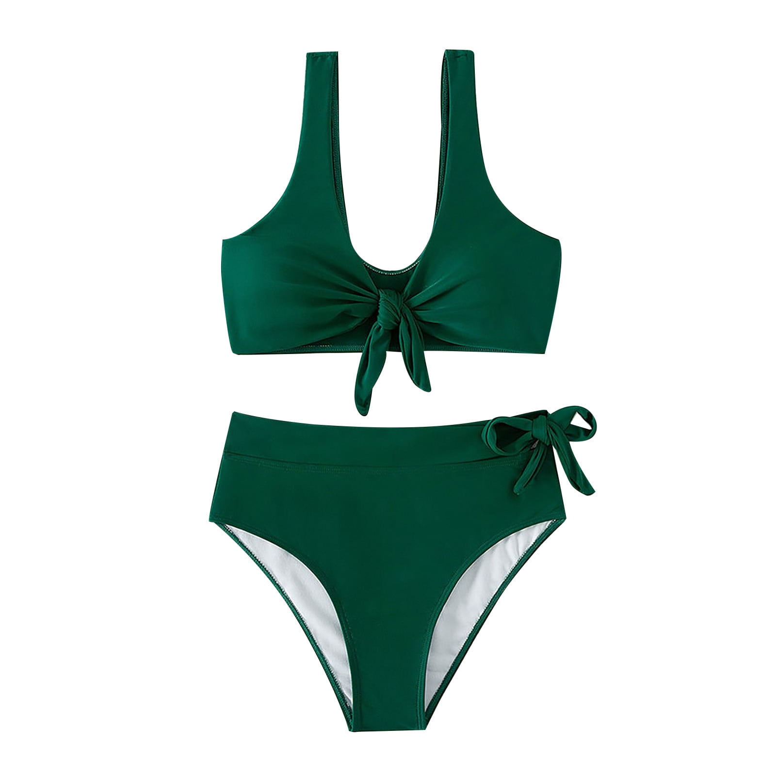 Mchoice Two Piece Swimsuit for Women Sexy Solid Color Swimwear High ...