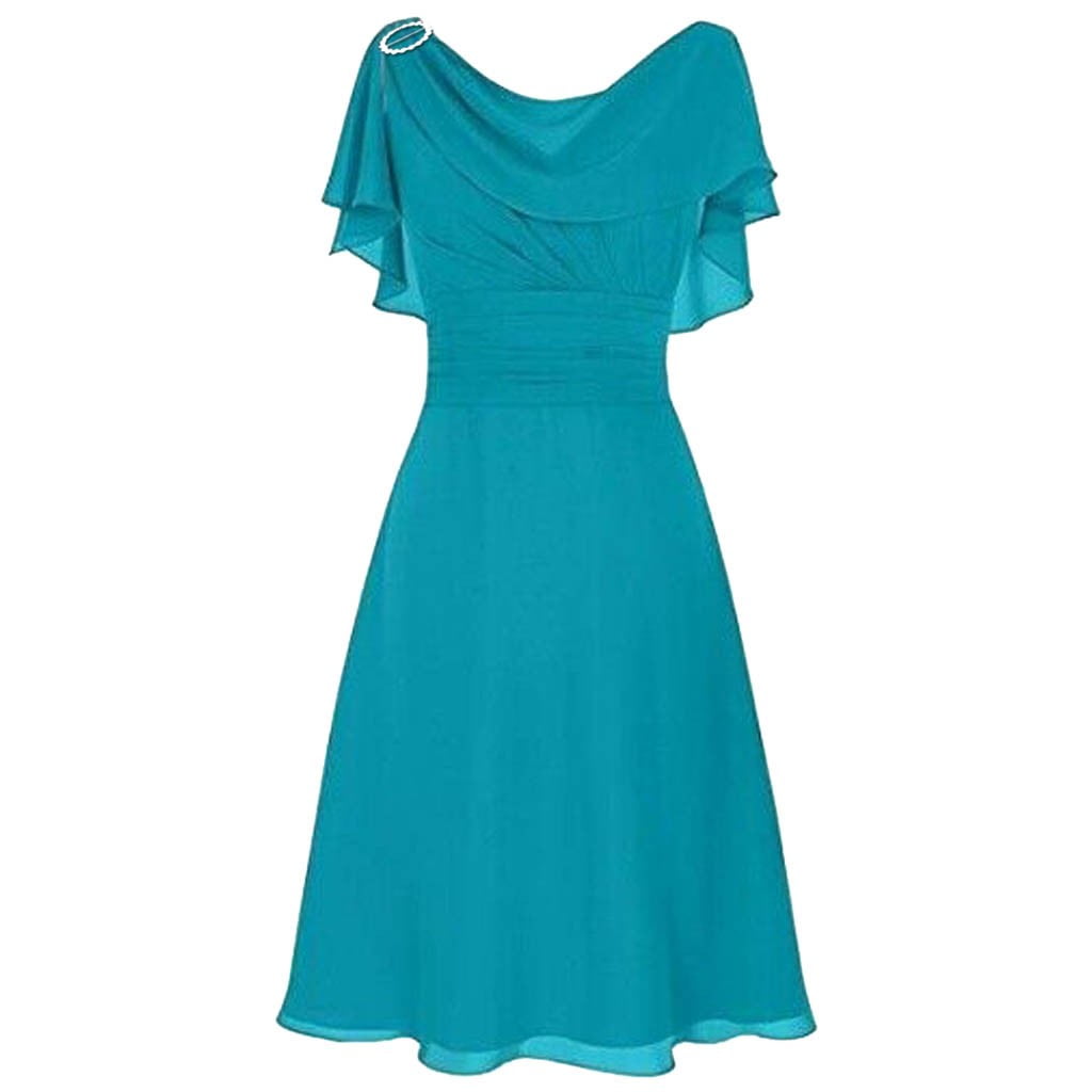 Mchoice Wedding Guest Dresses For Women Formal Wedding Bridesmaid High Waist Party Prom Gown