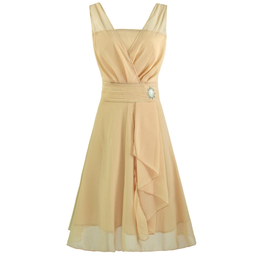 Mchoice Wedding Guest Dresses for Women Lace V Neck Formal Wedding Prom ...