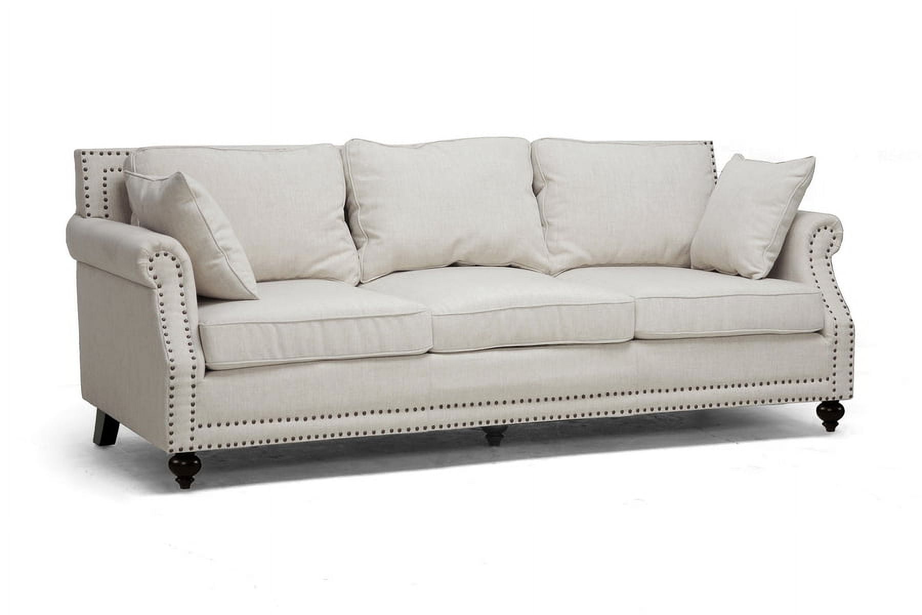 Mckenna Beige Linen Modern Sofa - Walmart.com