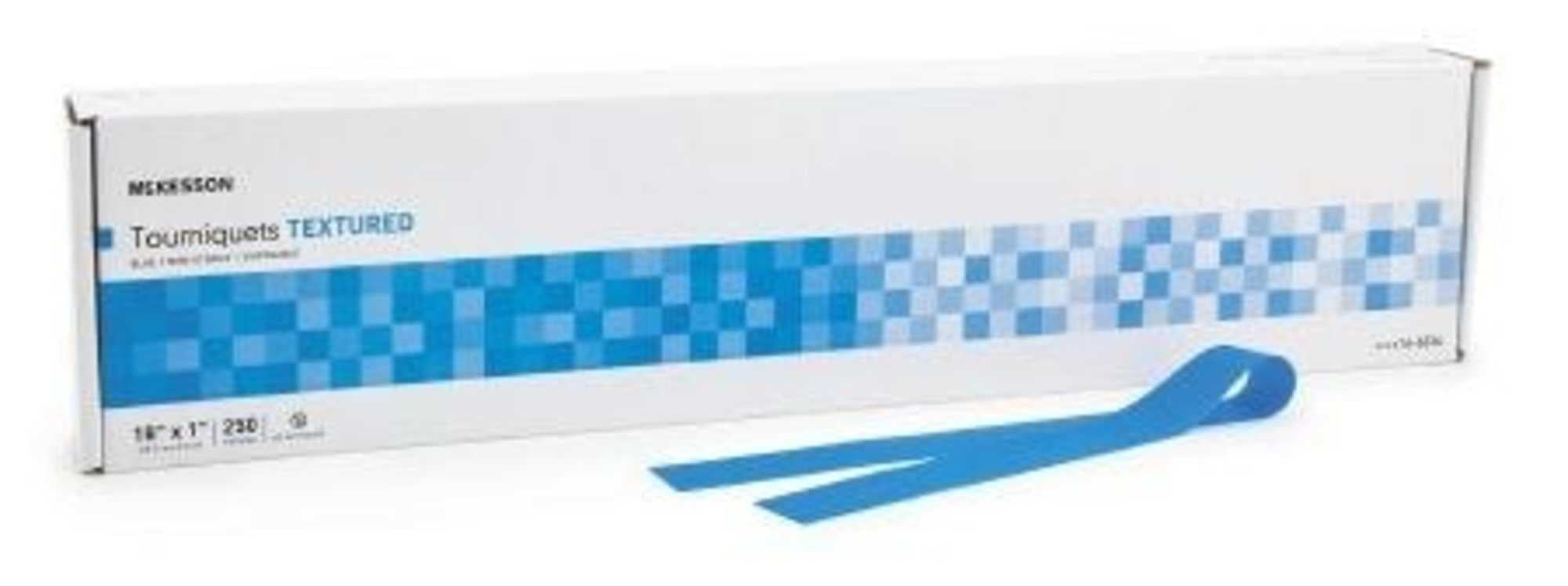 McKesson Blue Tourniquet Band, 18" x 1", 1 Count, High Elasticity, Tear ...