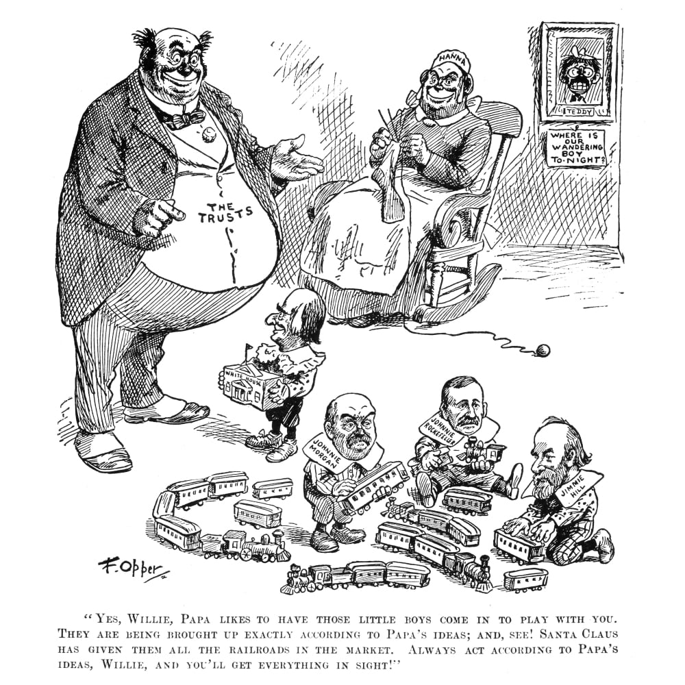 Mckinley Cartoon 1900. Nfrom The Cartoon Series 'Willie And His Pappa ...
