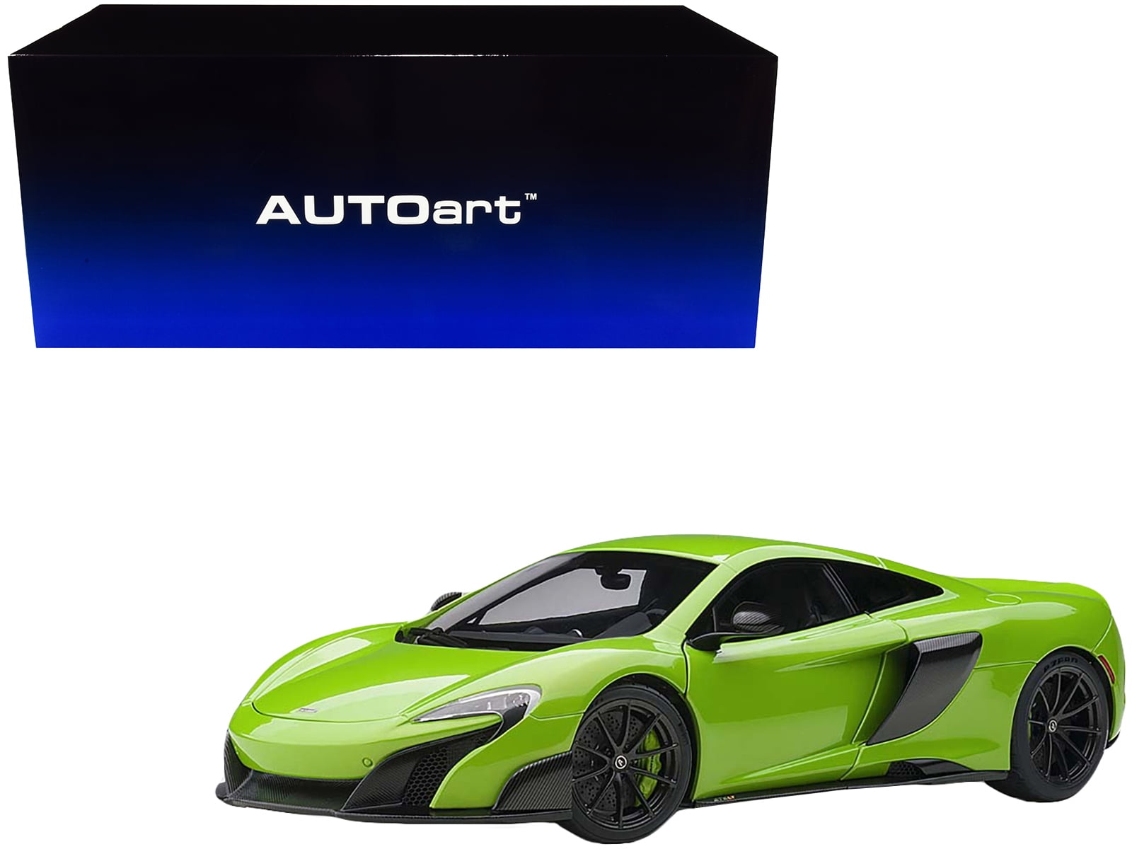 Mclaren 675LT Napier Green with Black Wheels 1/18 Model Car by Autoart ...