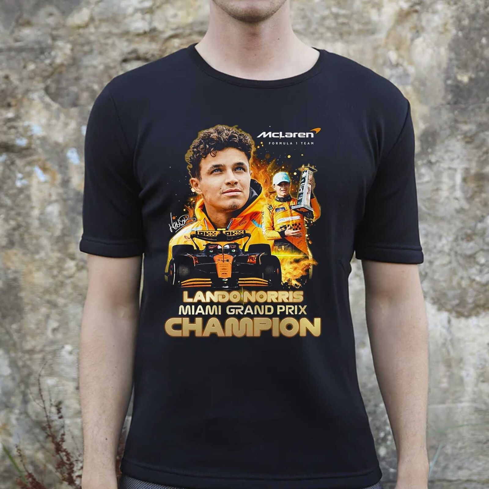 Mclaren Formula 1 Team Lando Norris Miami Grand Prix Champion T-shirt ...