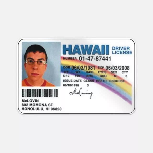 Mclovin Sticker Phone Decal Water Bottle Stickers Car Decals, Laptop Sticker - Walmart.com