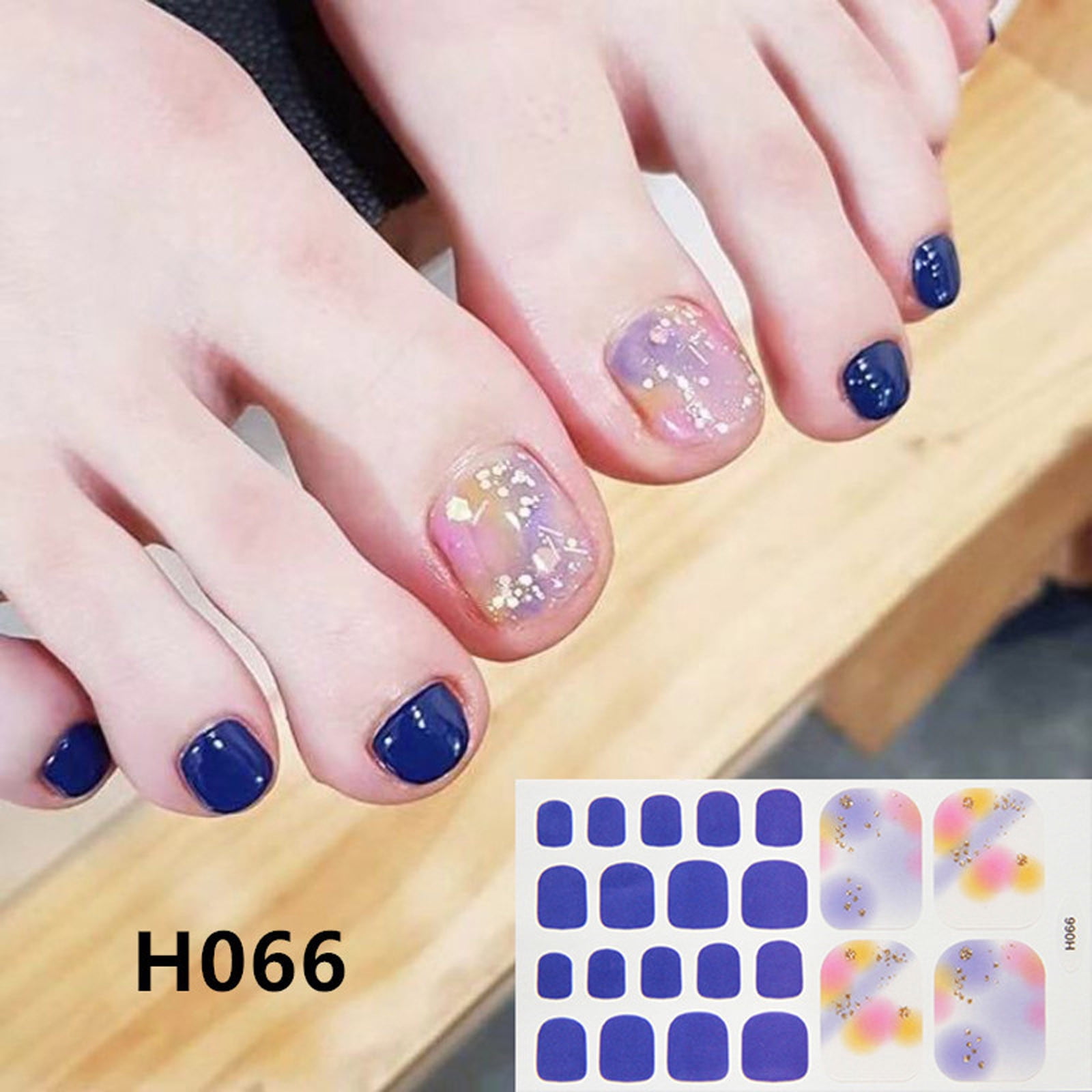 Mcolor Adhesive Toenail Polish Wraps Stickers Flower Marbling Nail ...