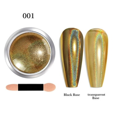 ERTUTUYI Flow Gold Mirror Powder Chrome Effect Nail Polish Foil Nails ...