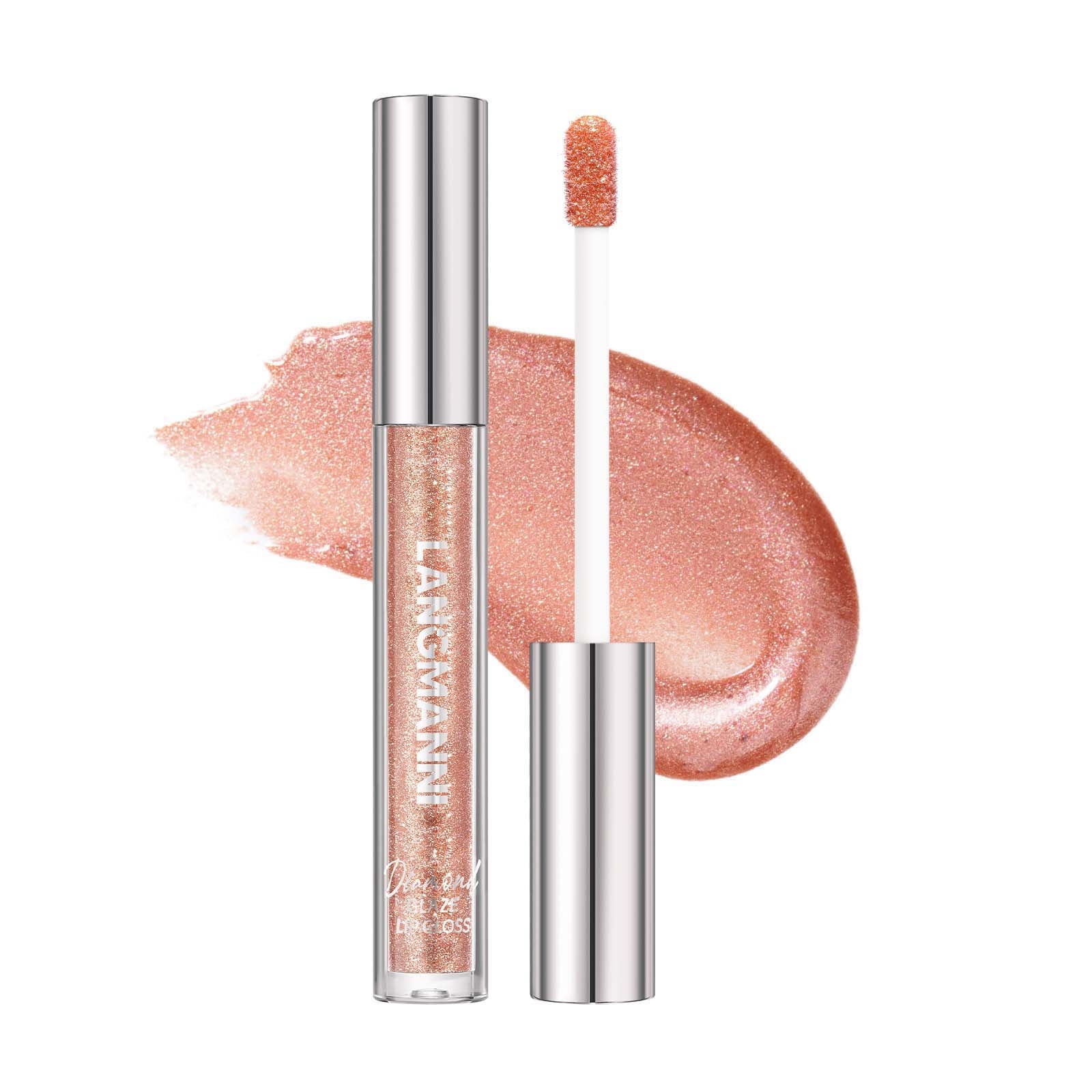 Mcolor Diamond Glitter Lip Gloss,Long Lasting High Shine Shimmer Liquid ...