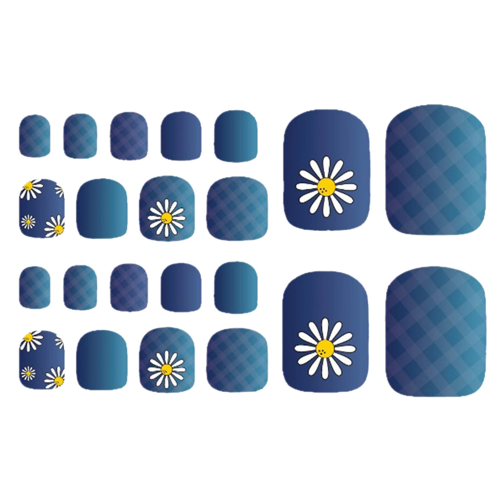 Mcolor Summer Toe Nail Polish Stickers Full Nail Wraps for Women Self ...
