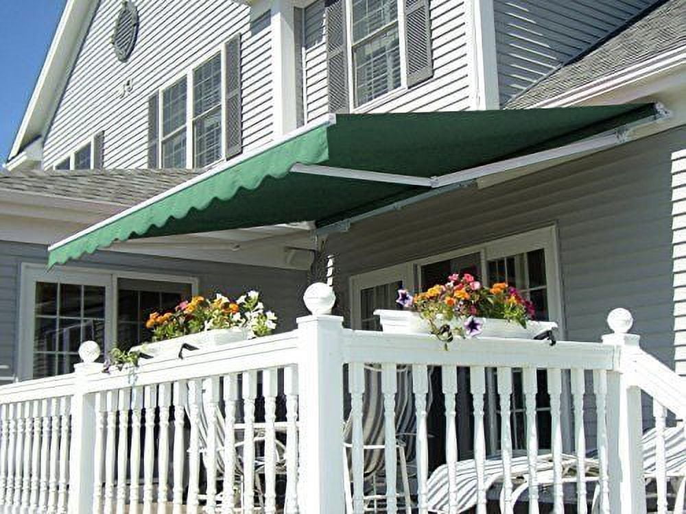 Mcombo 13x8 Ft Manual Retractable Patio Deck Awning Sunshade Shelter ...