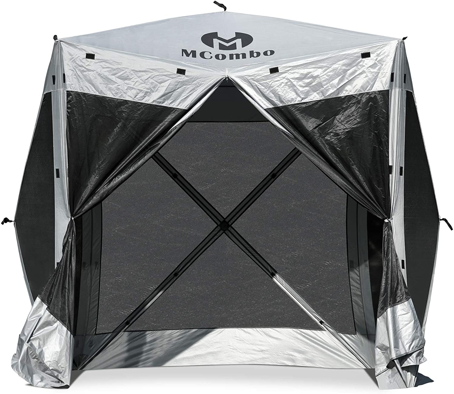 Mcombo 4-Sided Gazebo Portable Pop Up Tent Canopy, Shelter Hub Screen ...