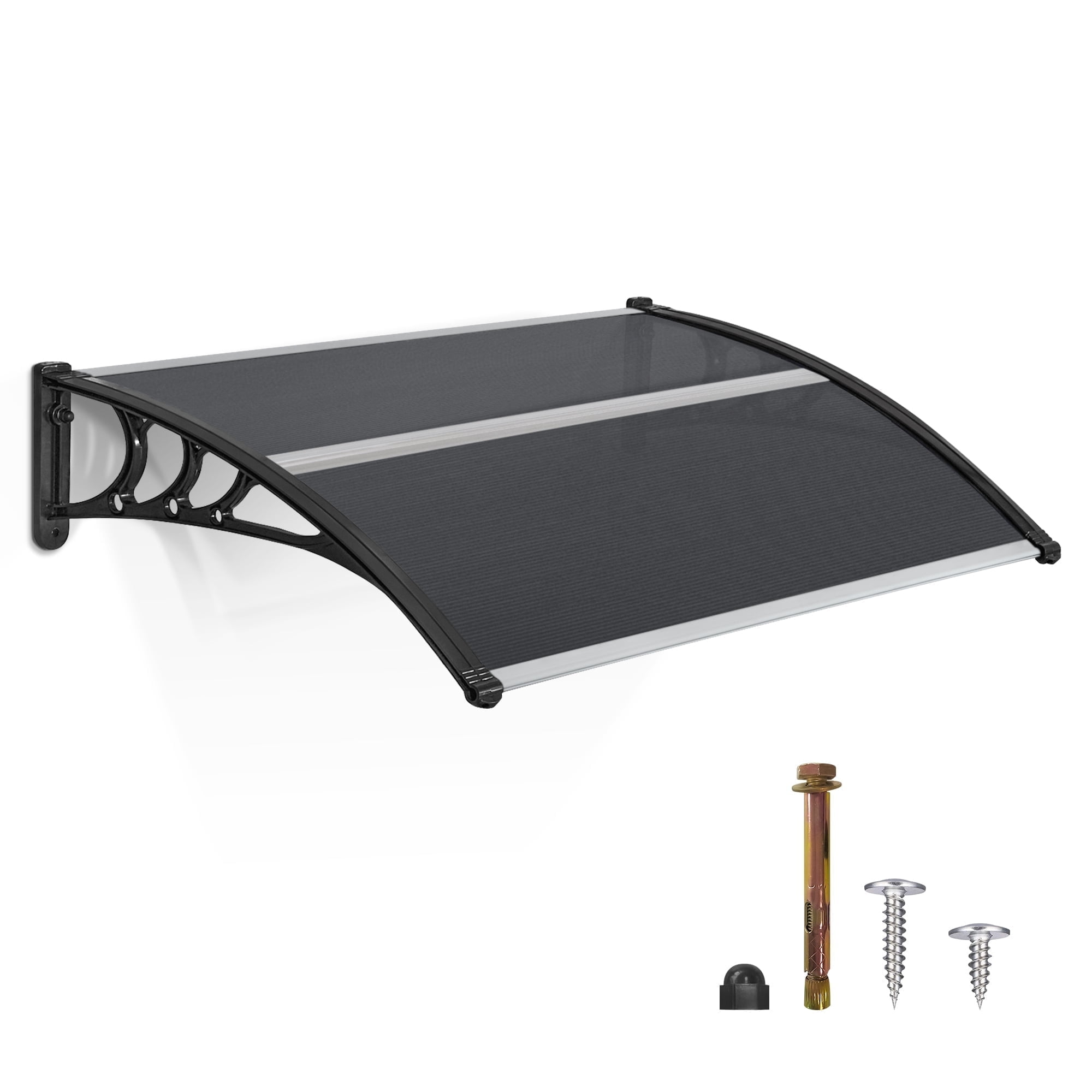 40"×40" Window Awning Outdoor Polycarbonate Front Door Patio Cover ...